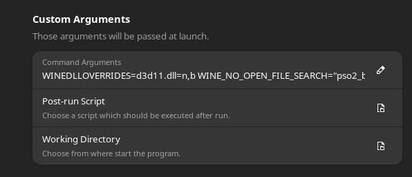 Tweaker Configuration